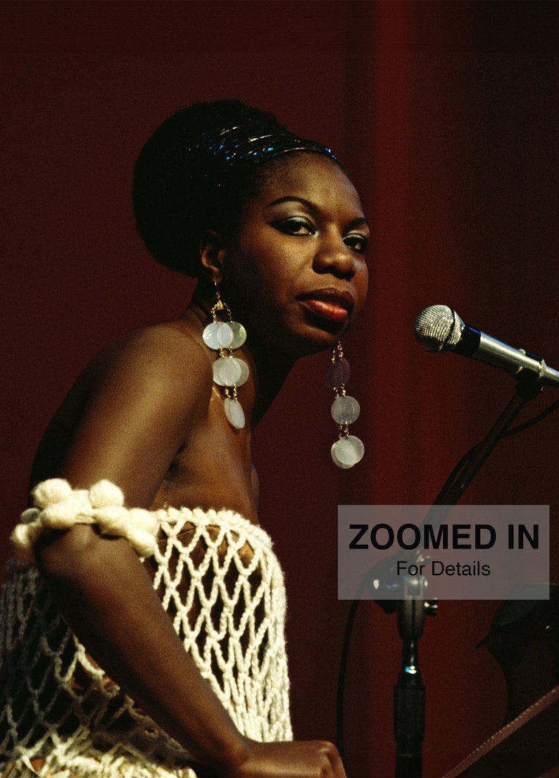Nina Simone Poster Print Jazz Blues Randb Wall Art Bedroom Etsy