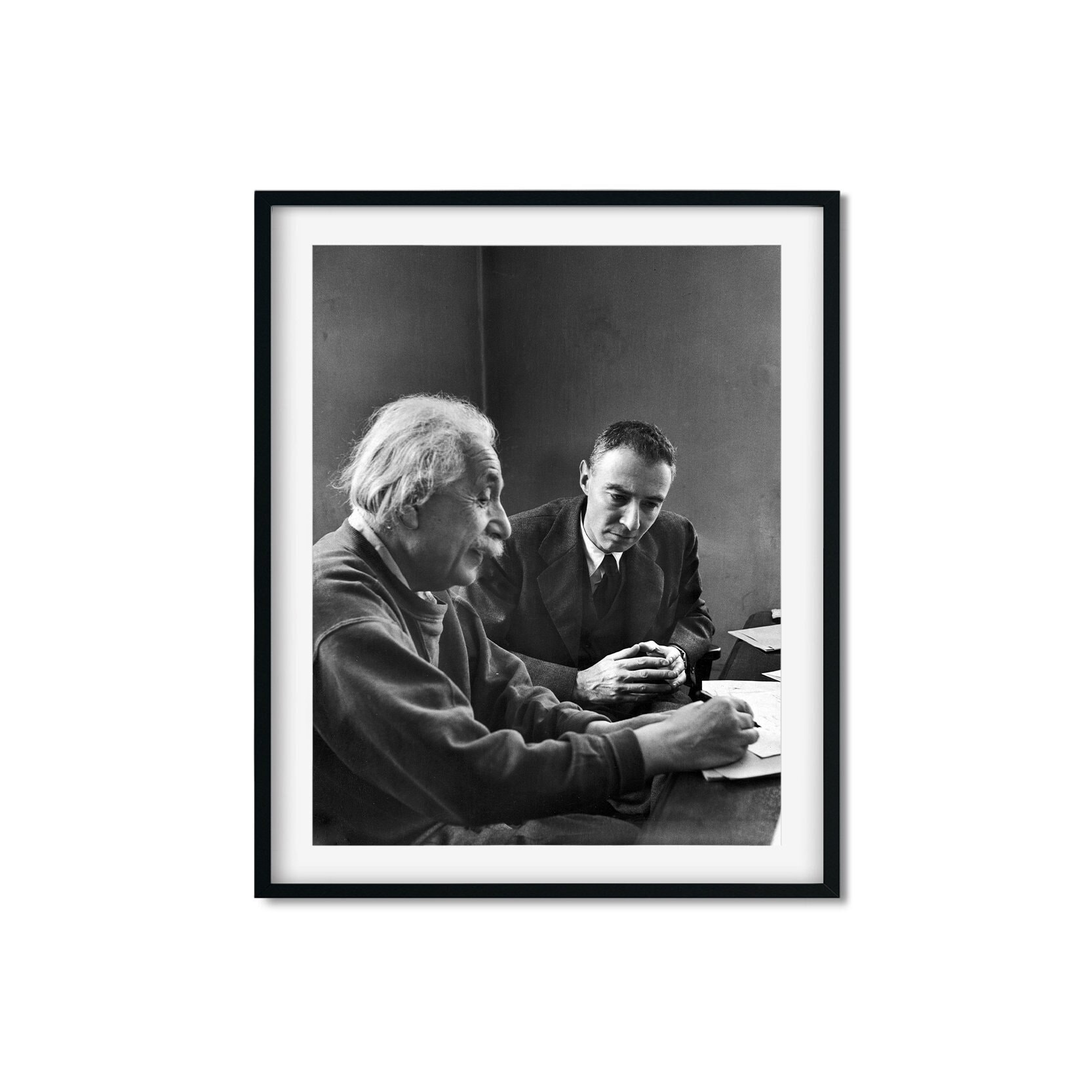 J. Robert Oppenheimer With Albert Einstein Print, Robert Oppenheimer ...
