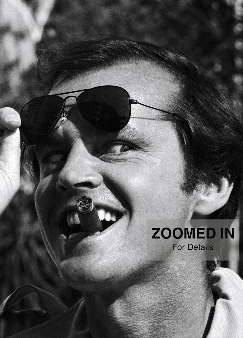 Jack Nicholson Smoking Poster, Jack Nicholson Movie Star Photo Print ...