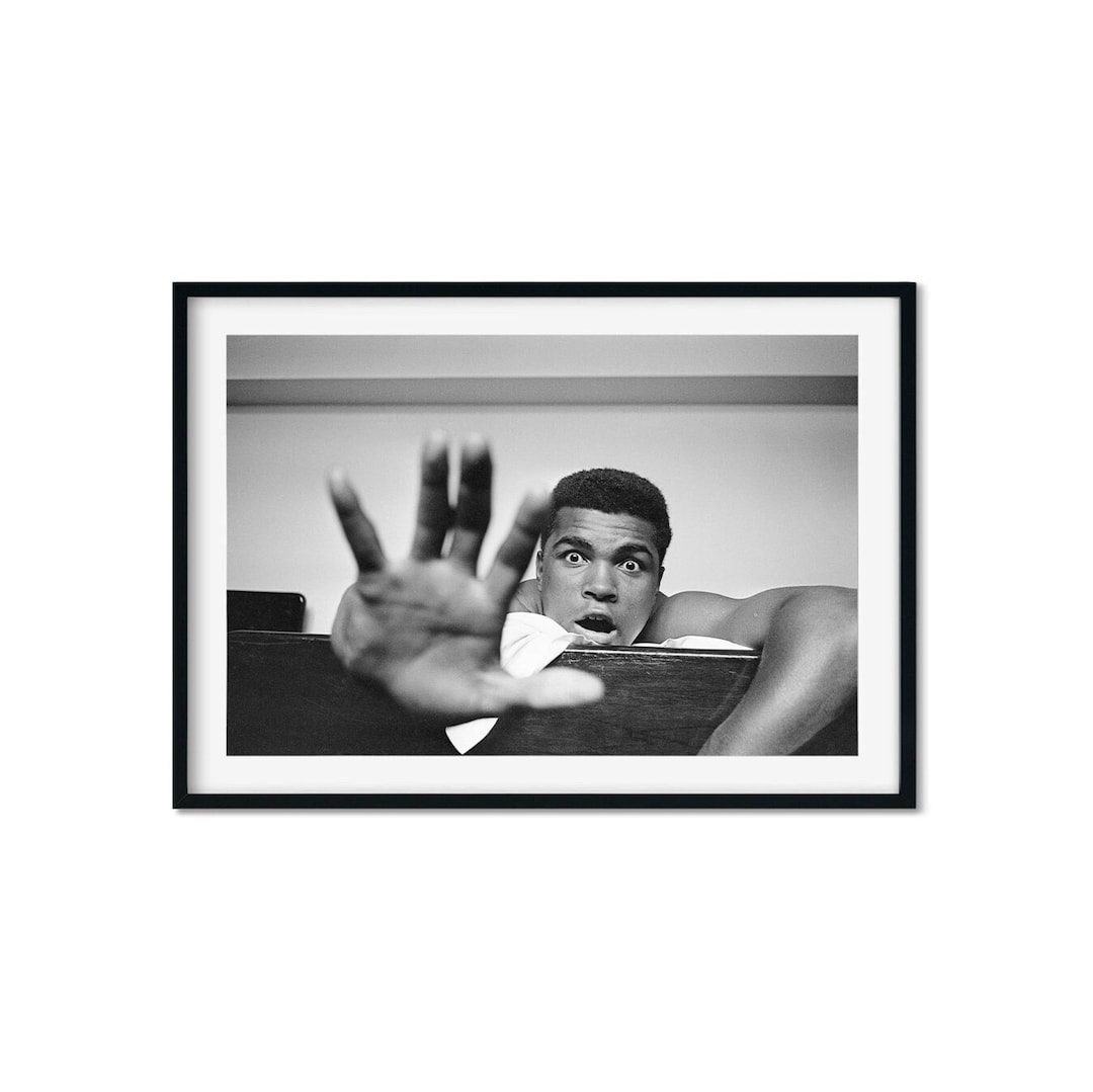 Muhammad Ali Print, Muhammad Ali Vintage Portrait Black and White Wall ...