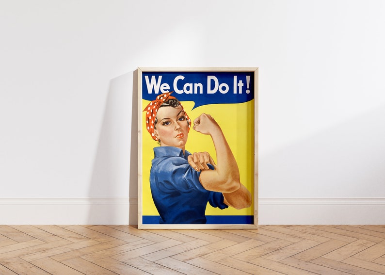 We Can Do It Poster, Feminist Poster, Rosie the Riveter, Retro Poster ...