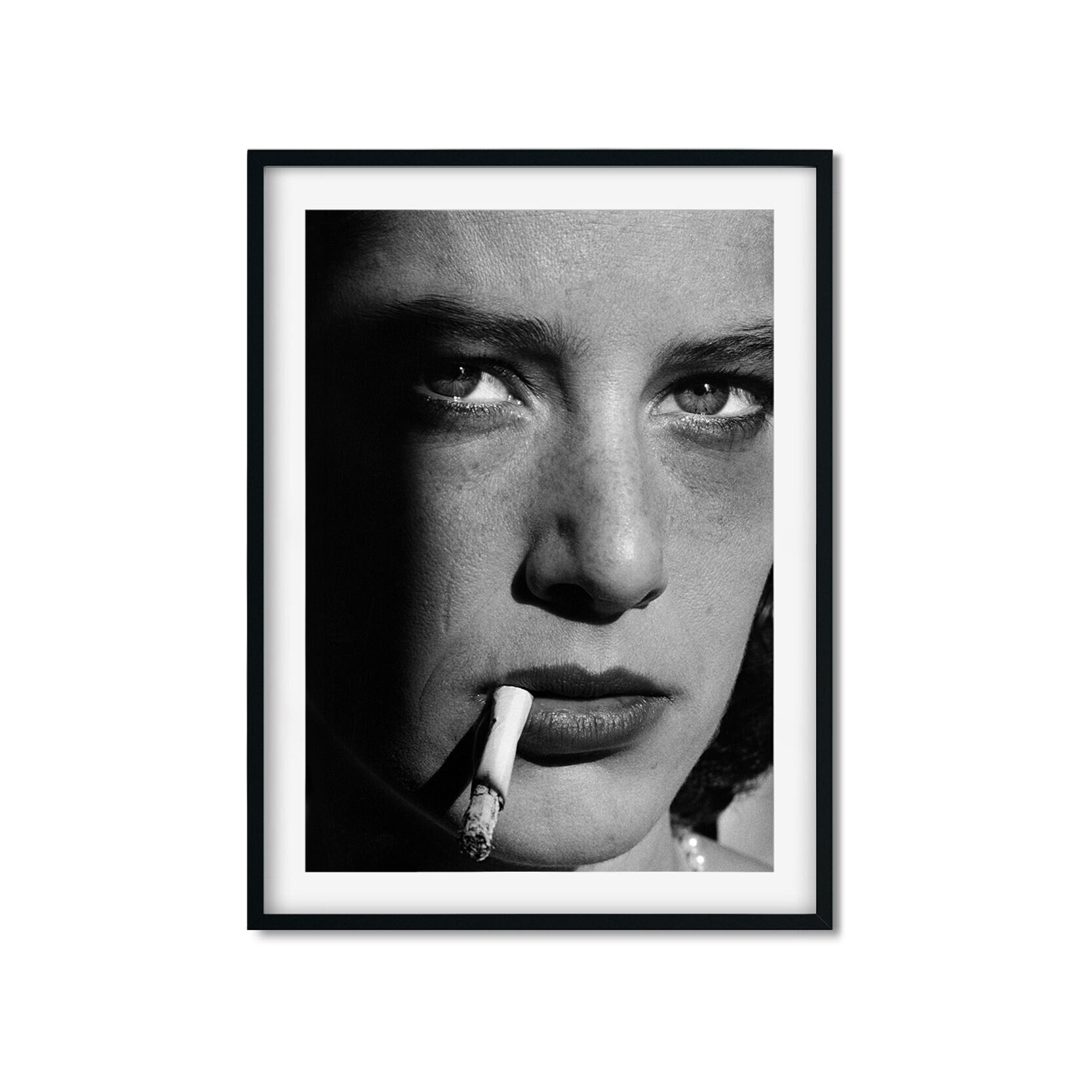 Woman Smoking Print Portrait by Helmut Newton 1983 Los - Etsy
