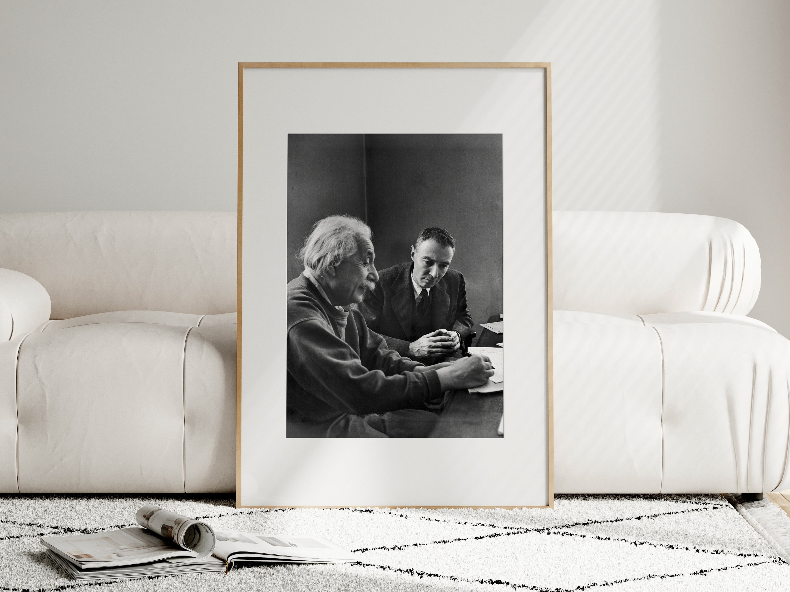 J. Robert Oppenheimer With Albert Einstein Print, Robert Oppenheimer ...