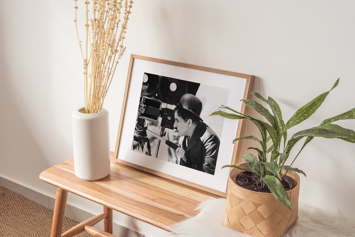 Charlie Chaplin Print Black and White Charlie Chaplin Behind - Etsy