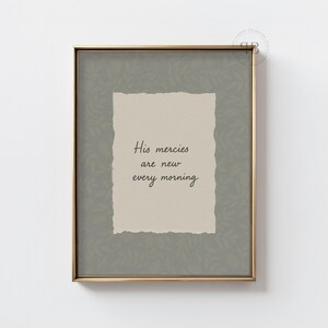 Bible Verse Wall Art Printable | His Mercies Are New Every Morning ...