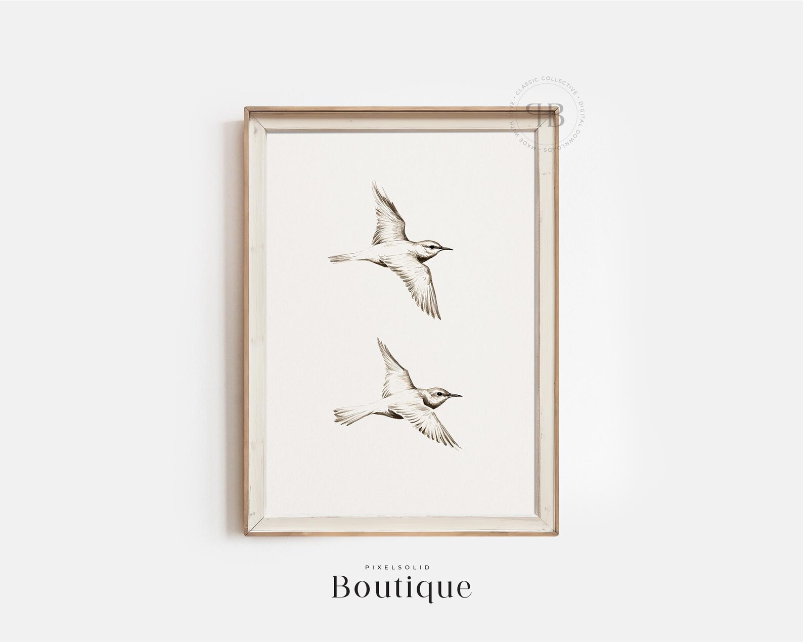 Mockingbird Wall Art Digital Download, Vintage Style Bird Illustration ...