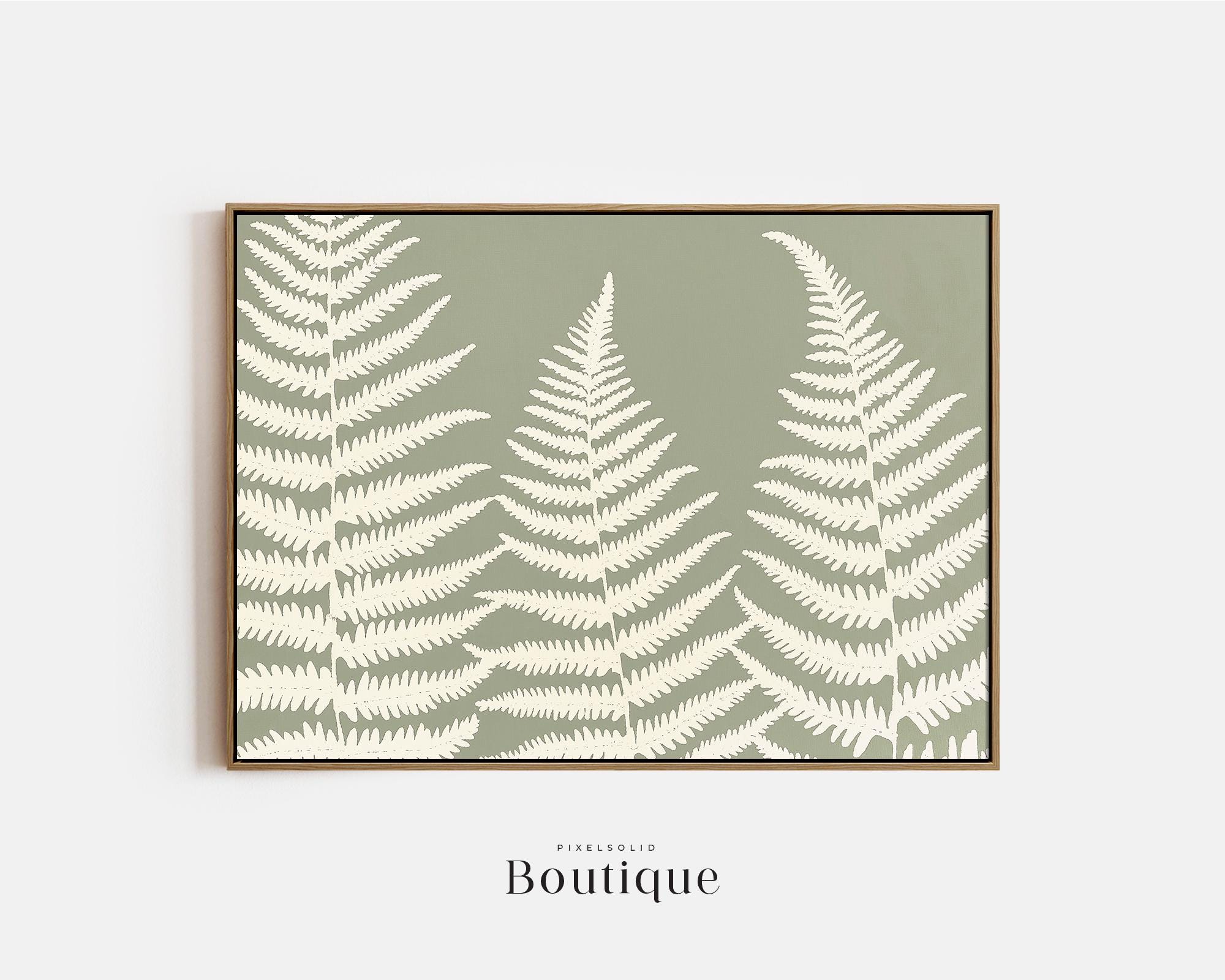 Green Fern Leaf Painting, Leaves Wall Decor, Botanical Wall Art ...