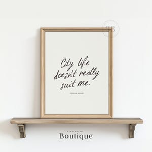 Inspirational Claude Monet Digital Download Art Print, Minimalist Wall ...