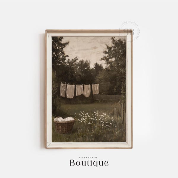Laundry Line Art - Etsy UK