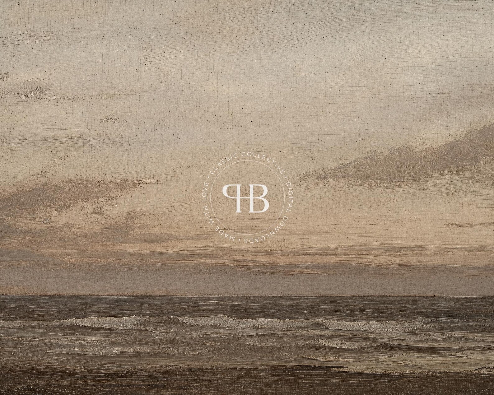 Neutral Seascape Print, Coastal Sunset Wall Art (digital Download) - Etsy