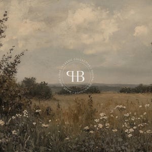 Wildflower Meadow Landscape Art Print | Farmhouse (digital Download) - Etsy