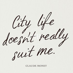 Inspirational Claude Monet Digital Download Art Print, Minimalist Wall ...