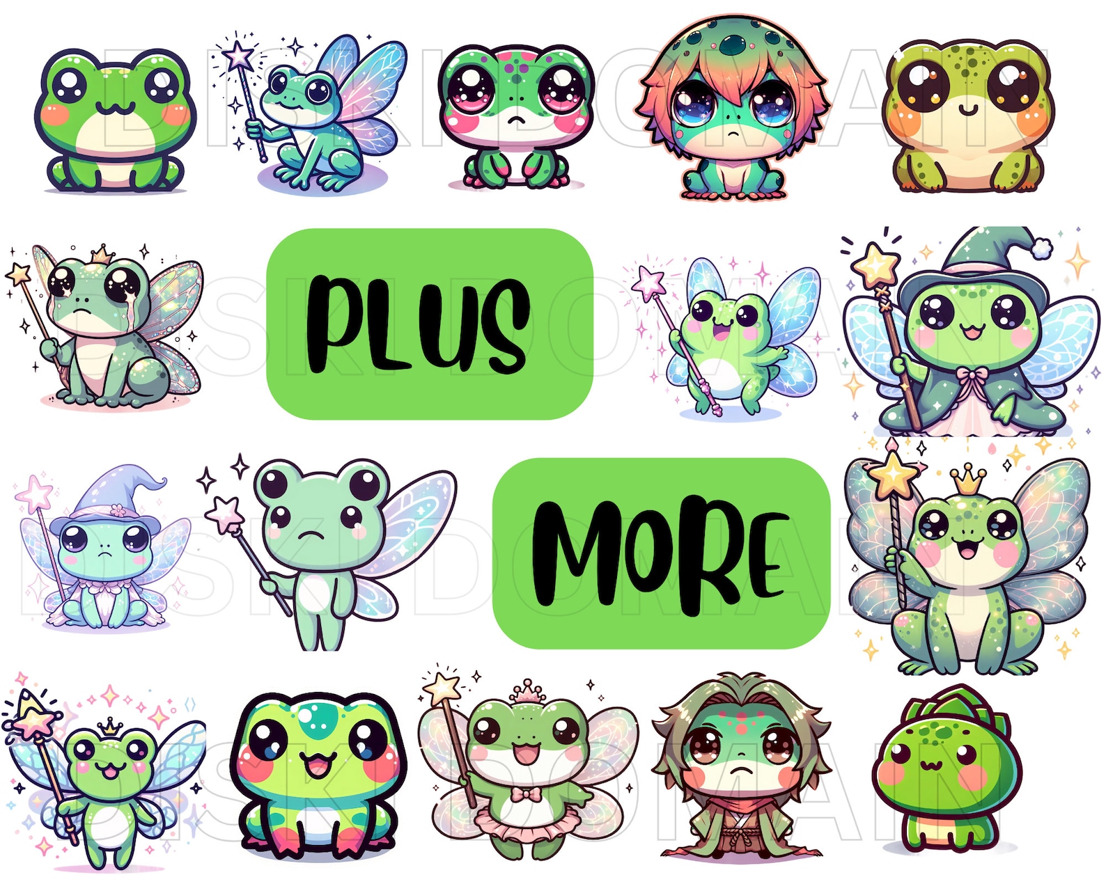 Kawaii Frog Cute Clipart, Chibi Frogs Clipart, Kawaii Frogs, Kawaii ...