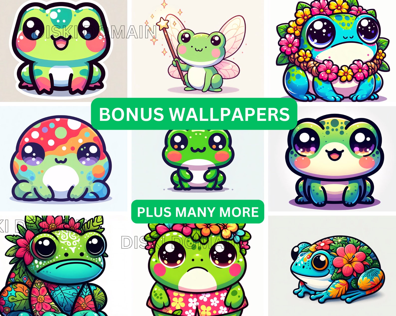 Kawaii Frog Cute Clipart, Chibi Frogs Clipart, Kawaii Frogs, Kawaii ...