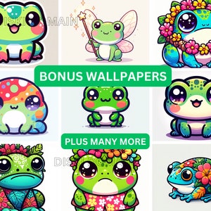 Kawaii Frog Cute Clipart, Chibi Frogs Clipart, Kawaii Frogs, Kawaii ...