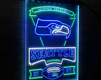 Neon Seahawks Sign - Etsy