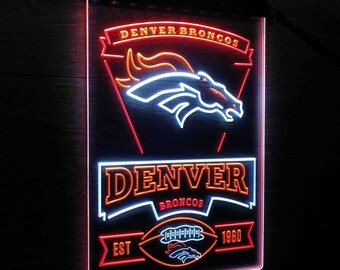 Neon Broncos Sign - Etsy