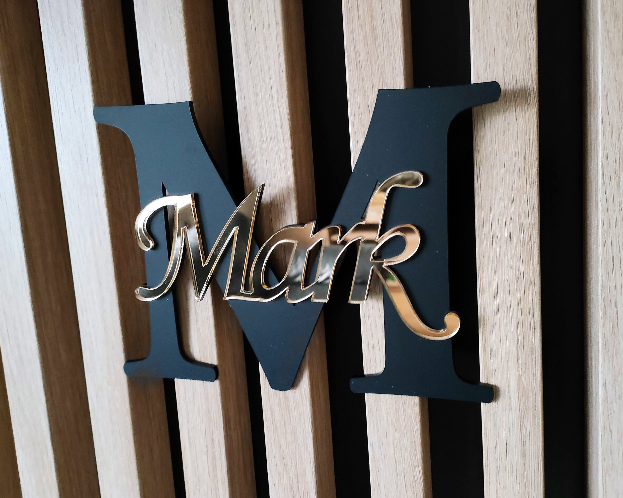 Letter With Name, Door Sign With Big Beautiful Background Letters for ...