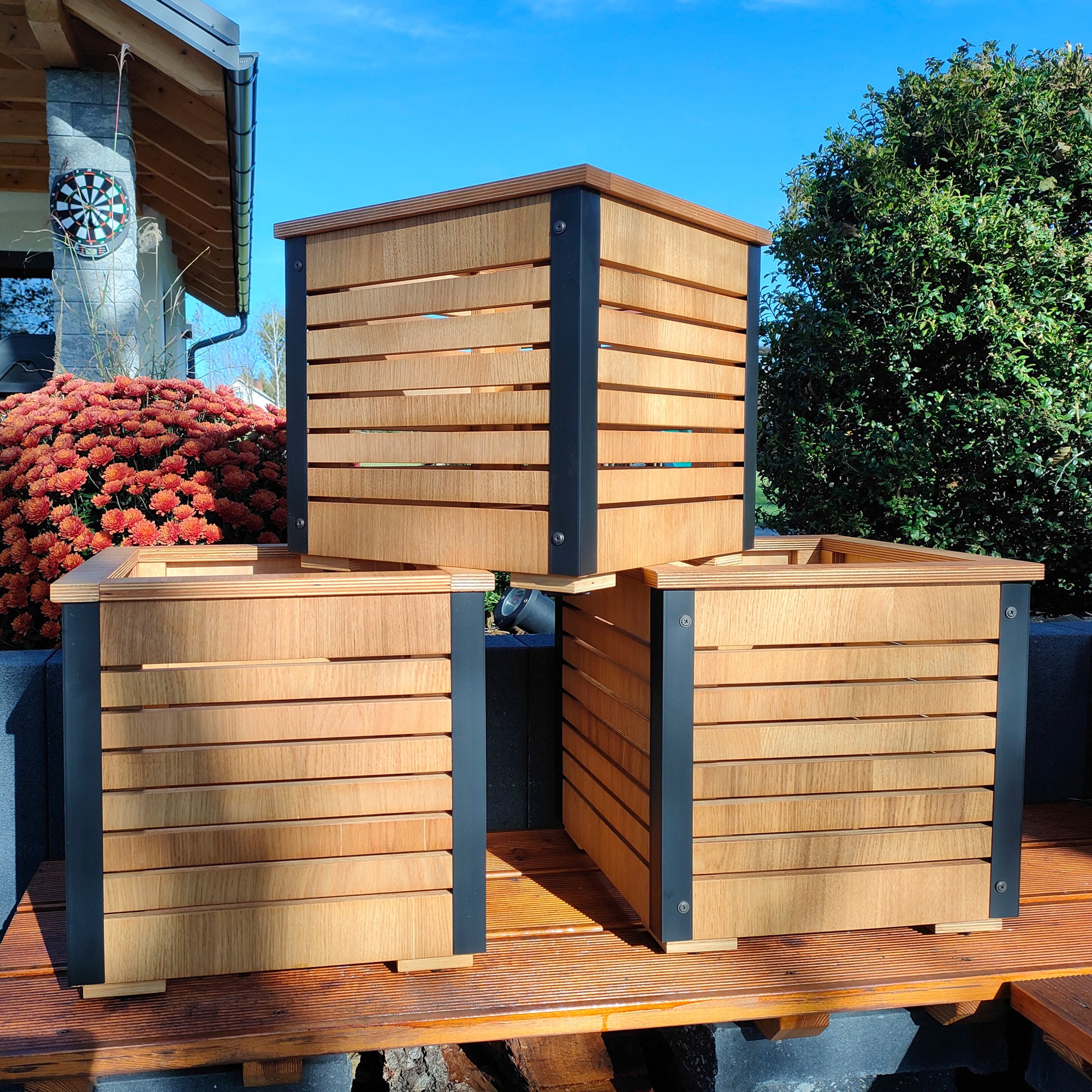 Flower Pot Planter Box Loft Pot Plant Pot Mordern Wood - Etsy