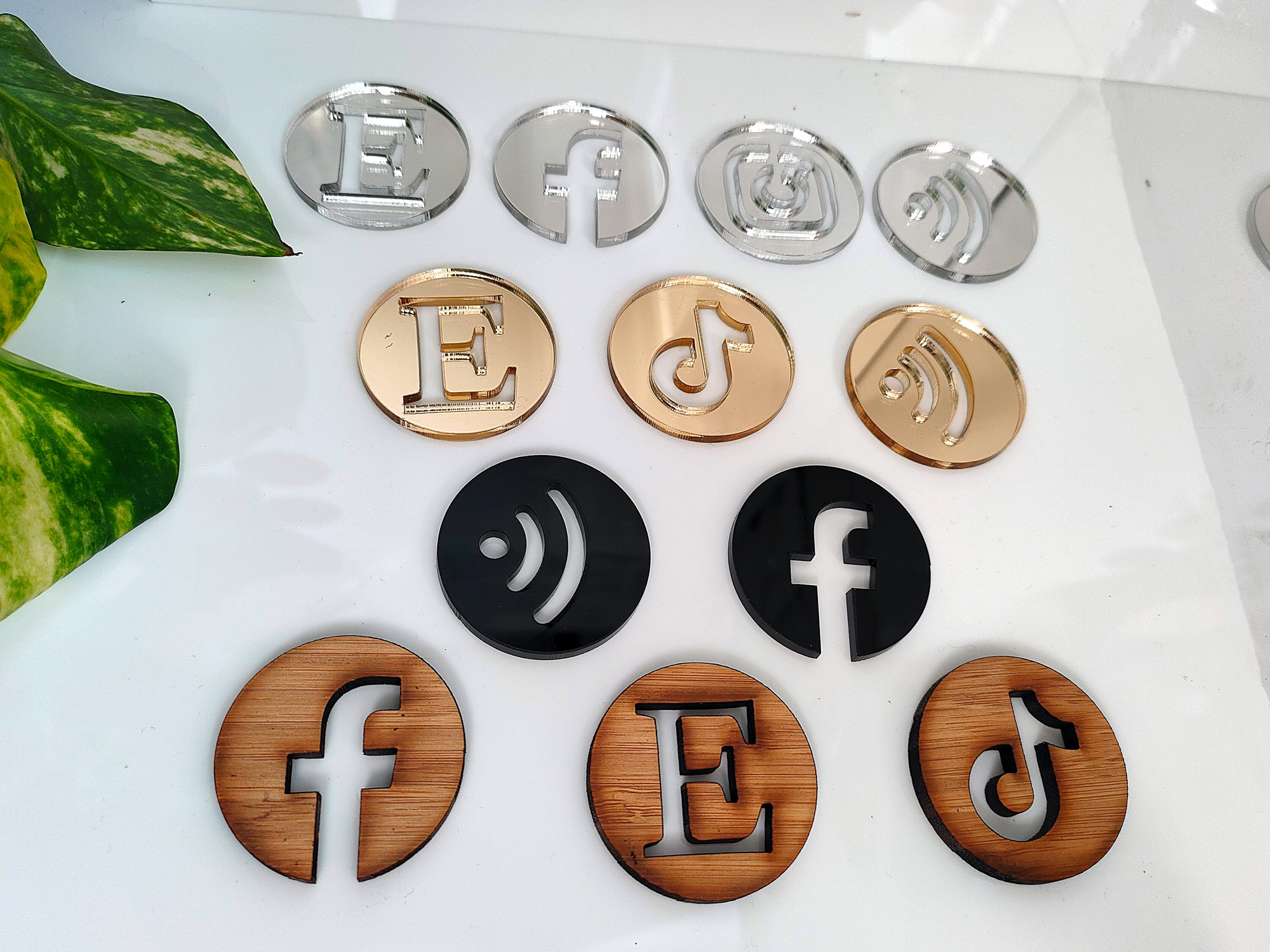 Social Media Icons Acrylic PMMA Social Media Sign - Etsy