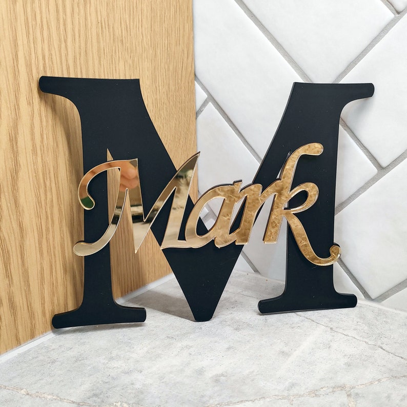 Letter With Name, Door Sign With Big Beautiful Background Letters for ...