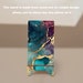 Marble Print Wood Phone Stand, Stone Pattern Holder for iPhone 14 13 12 ...