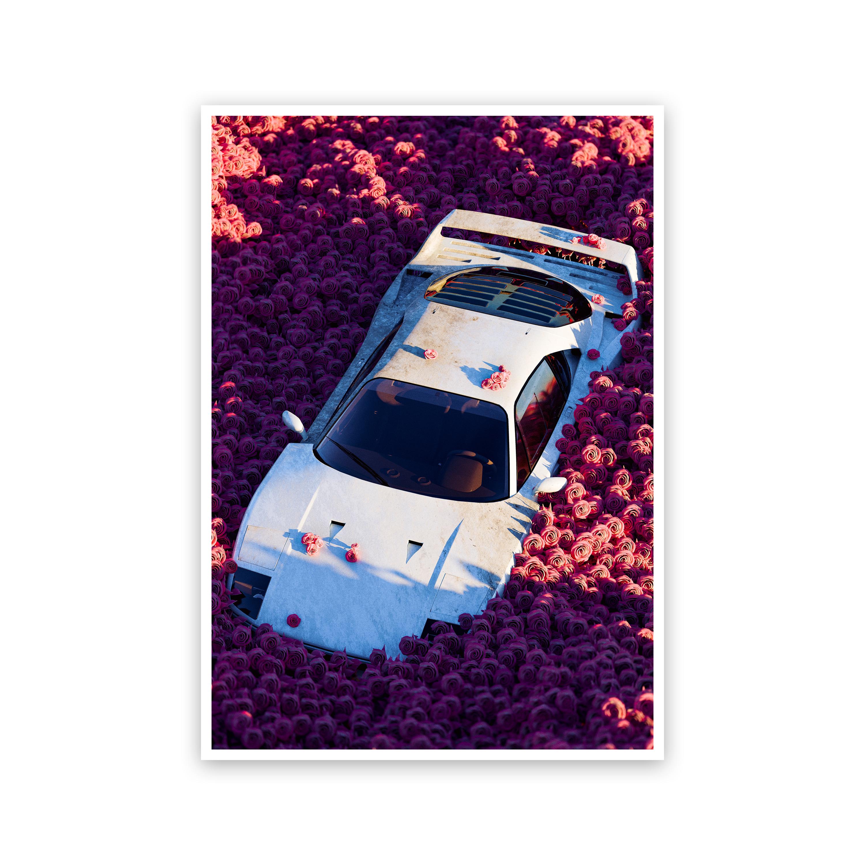 Ferrari F40 Digital Download - Iconic Supercar in a Bed of Roses ...