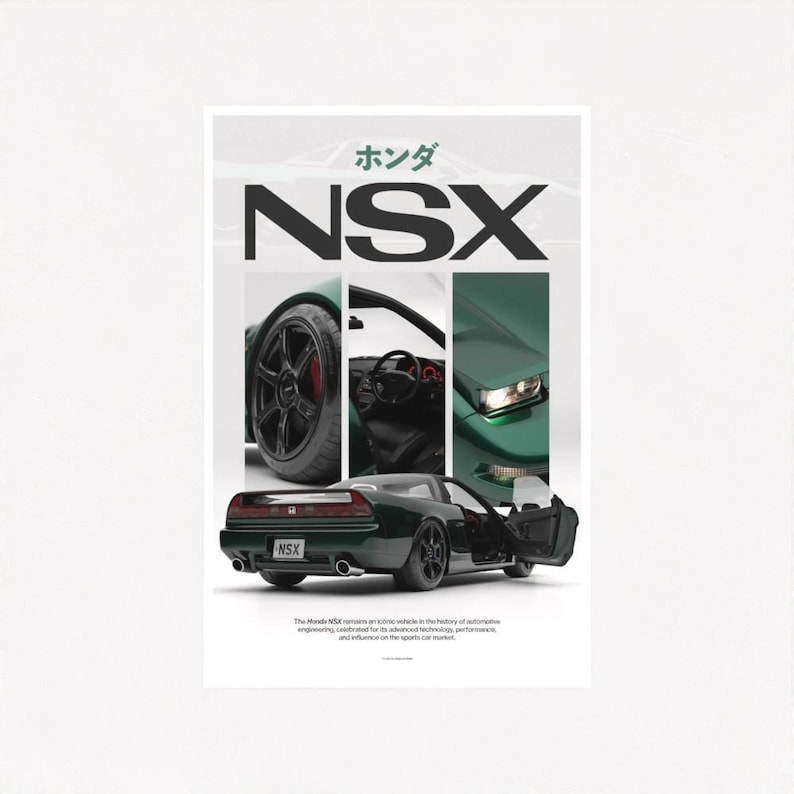Honda NSX Poster / JDM Poster / Physical Print / Hyper Car Poster ...