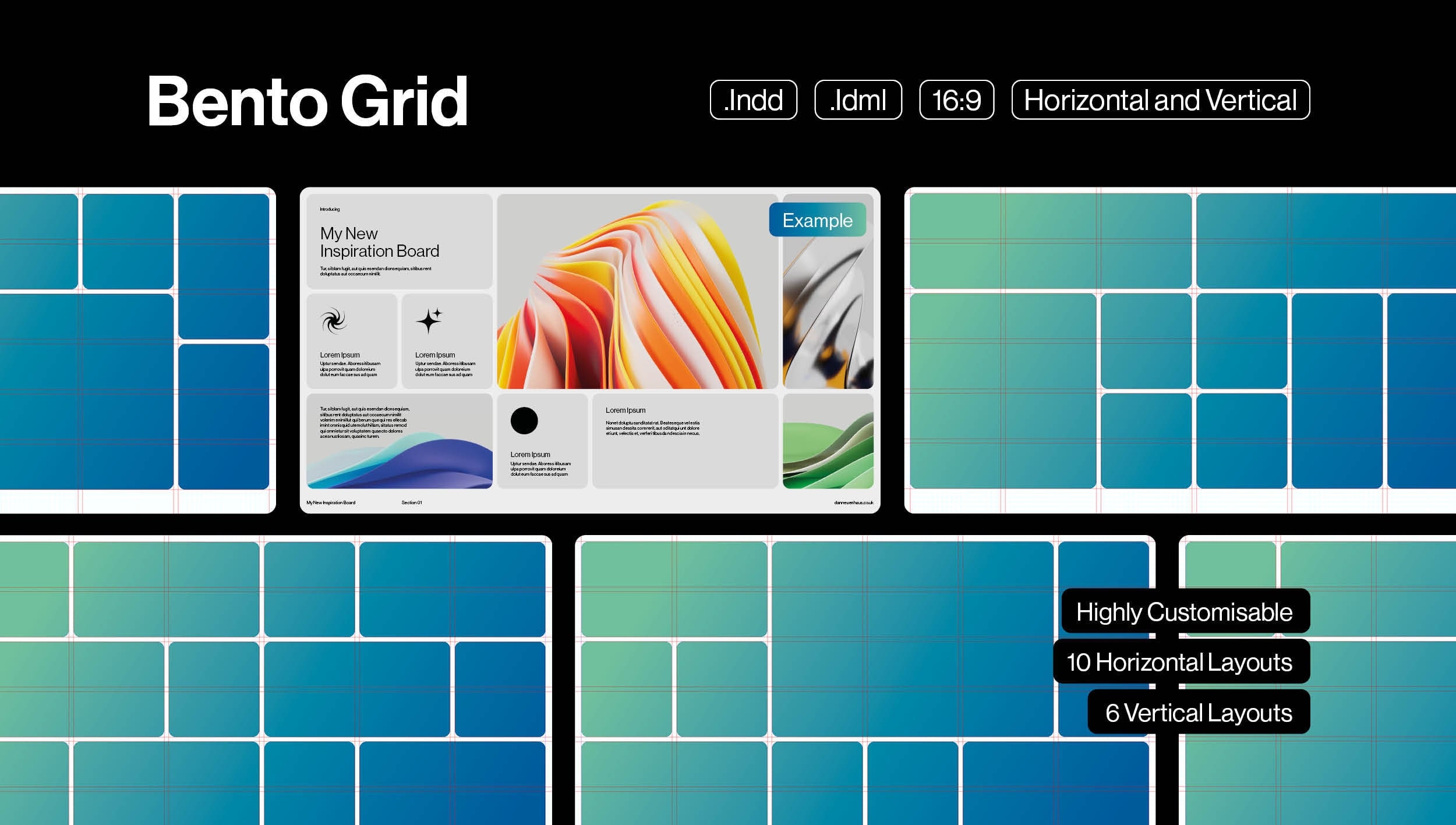 Diseños de presentación de cuadrícula Bento digital 16:9 - Etsy México