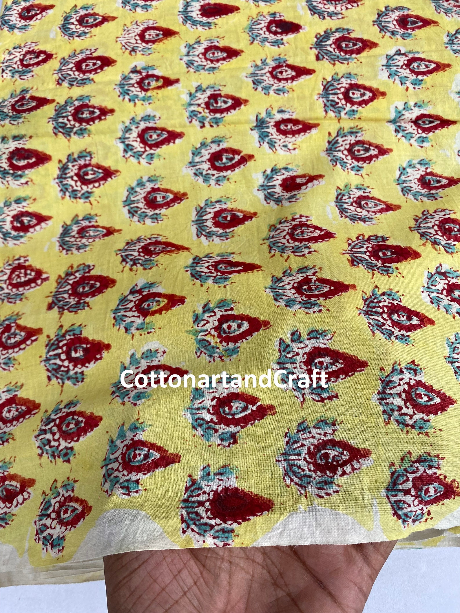 Hand Block Print Cotton Fabric Sewing Fabric Cotton Fabric Handmade ...