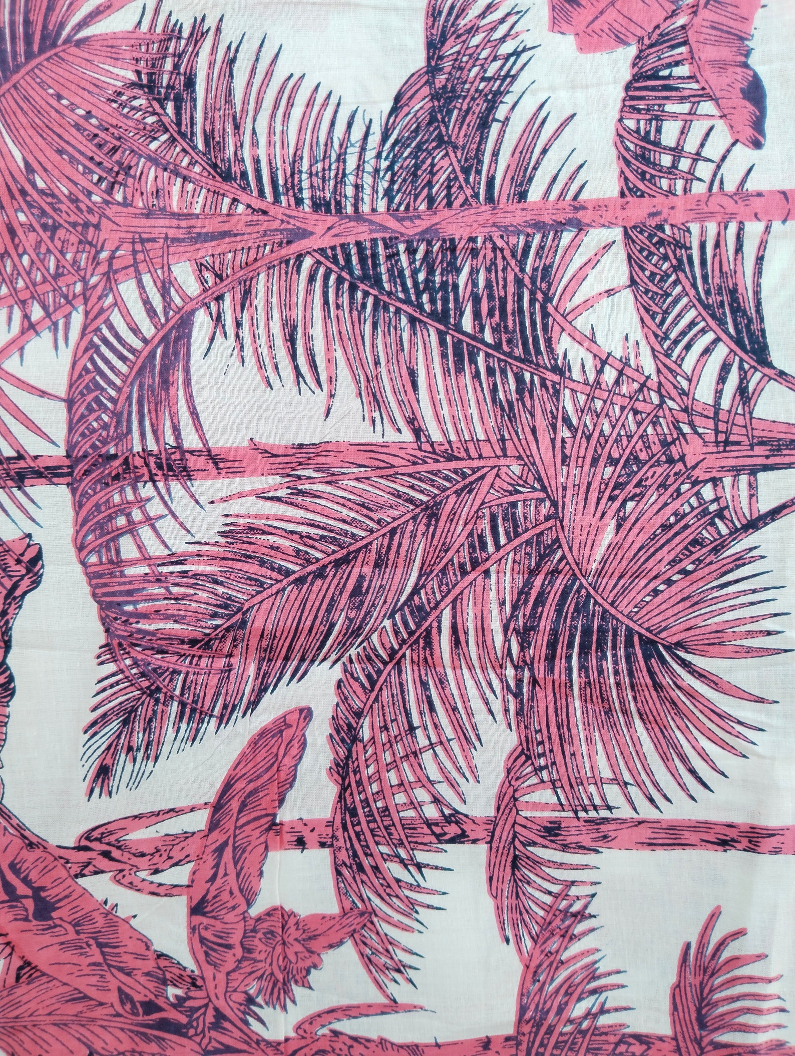Jungle Print Hand Block Print Fabric Dress Material Indian Block Print ...