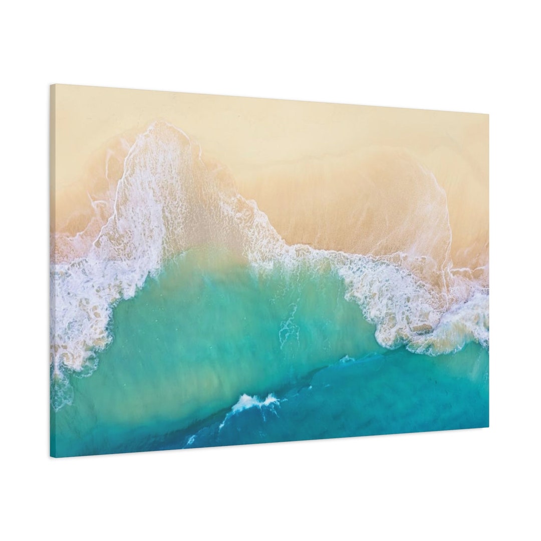 Turquoise Water Ocean Sea, Canvas Wall Art Print, Beach Landscape ...