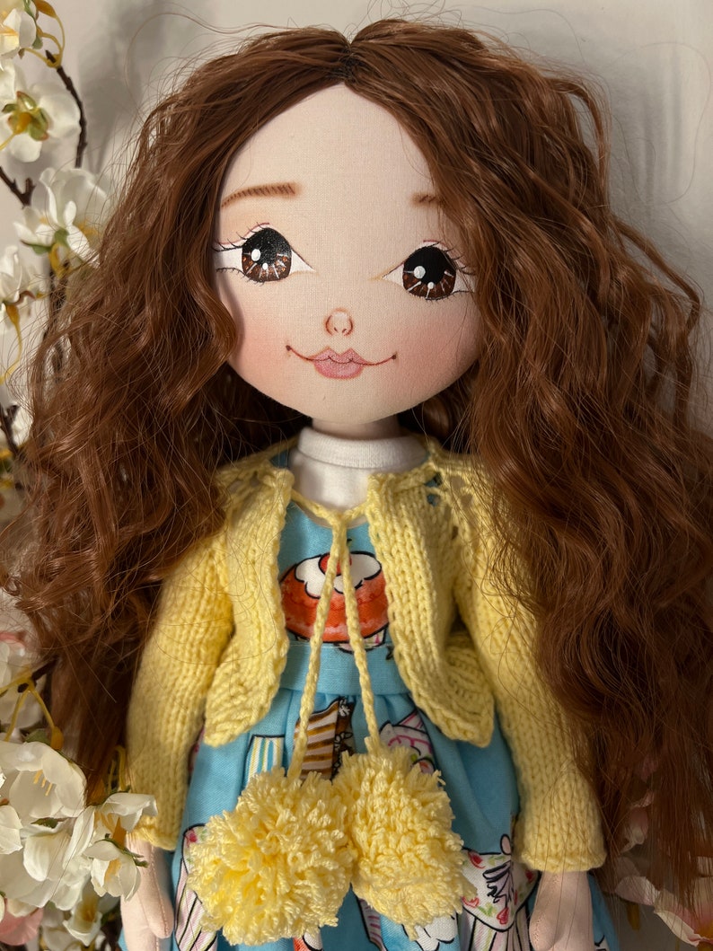 Handmade Textile Doll, Handmade Girl Doll, Tilda Doll, Fabric Doll, 20 ...