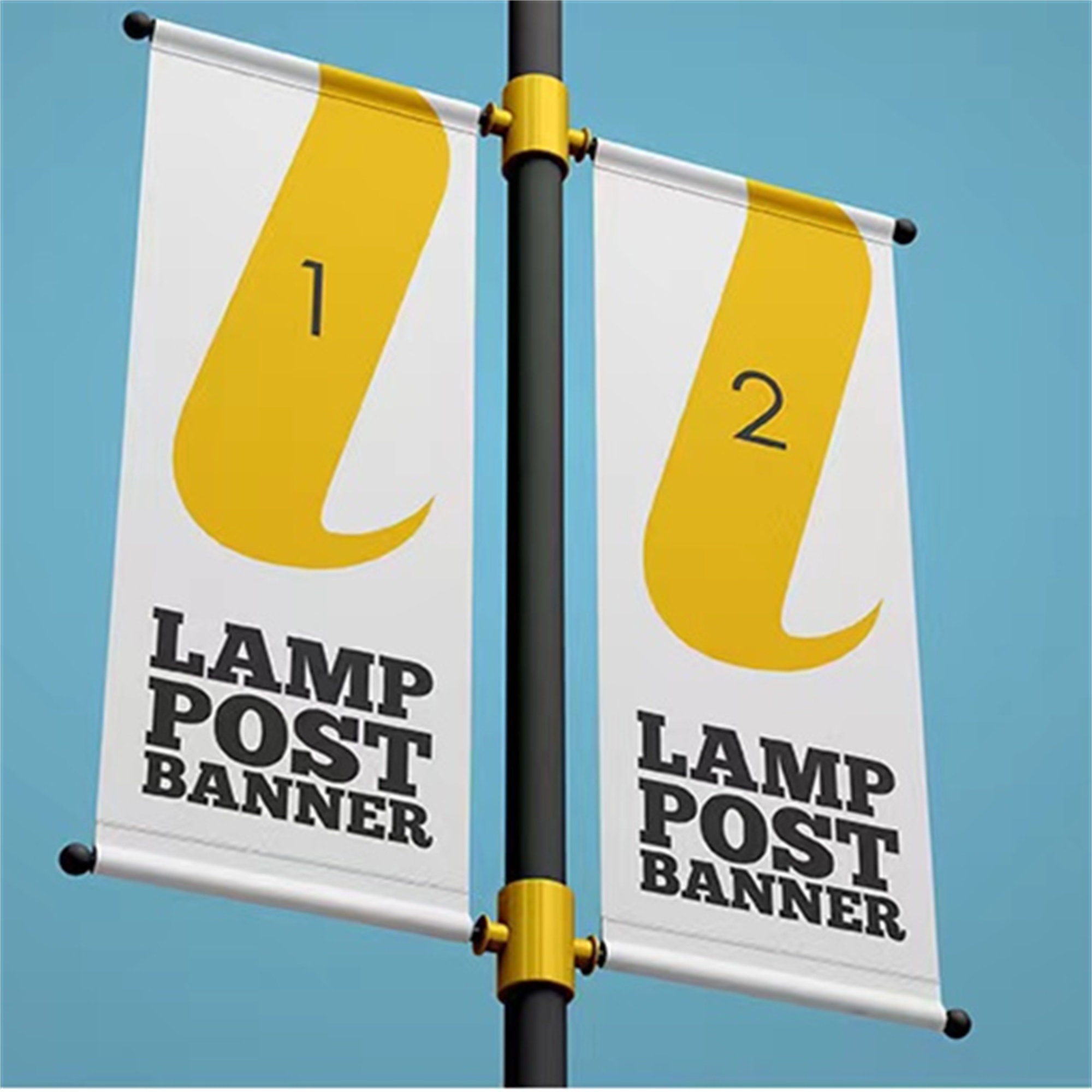 Lamp Post Banner Mockup, Poster Mockup, Banner Mockup, Mockup Bundle ...