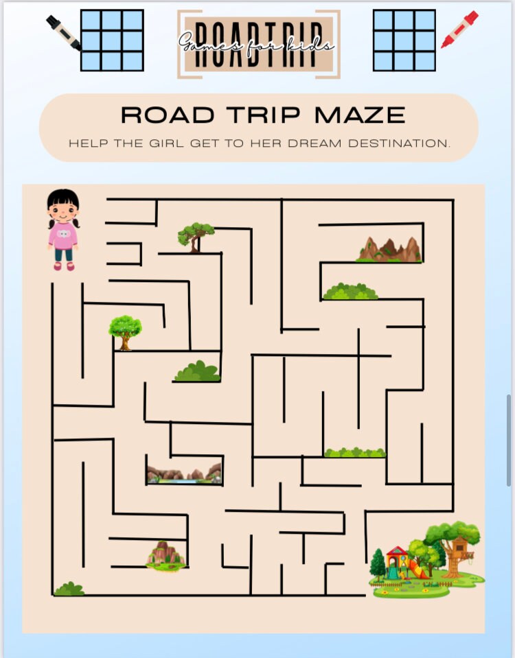 Roadtrip Games Printable Pdf Bundle Kids Road Trip Games Printable ...