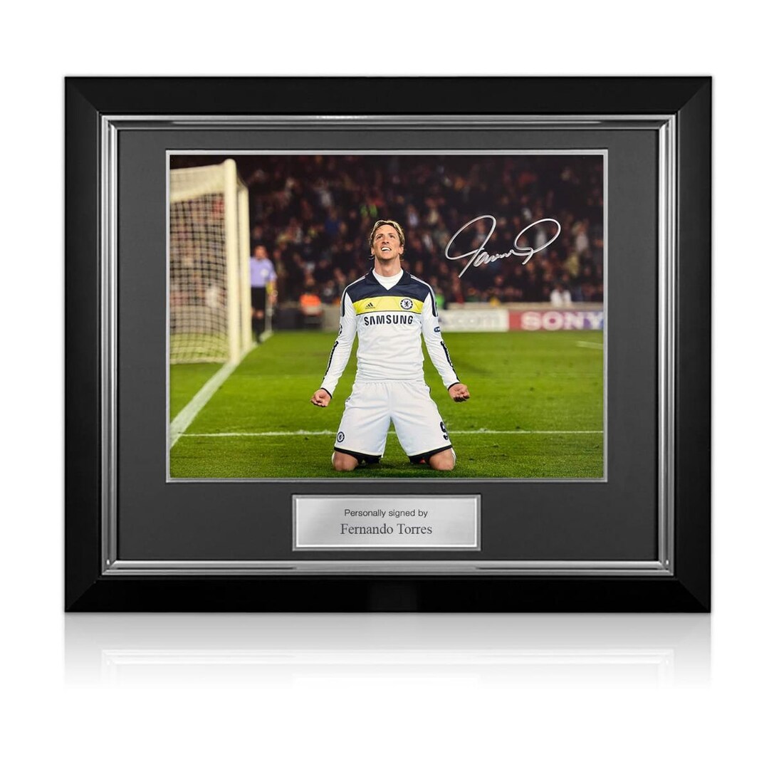 Fernando Torres Signed Chelsea Football Photo: 2012 Semi-final. Deluxe ...