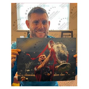 James Milner Signed Liverpool Football Photo: Champions League Trophy ...
