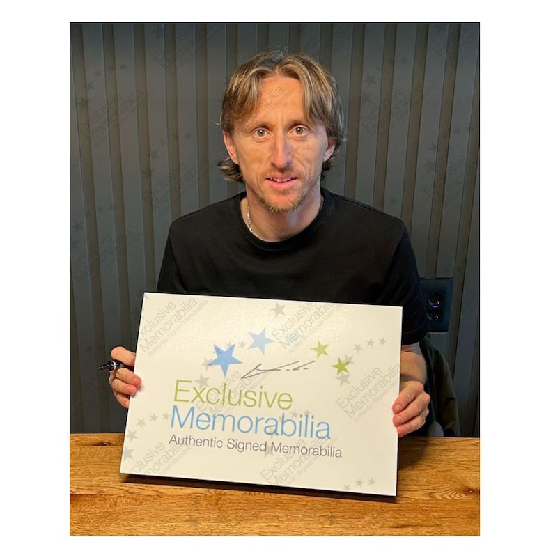 Luka Modric Signed Real Madrid Football Photo - Etsy