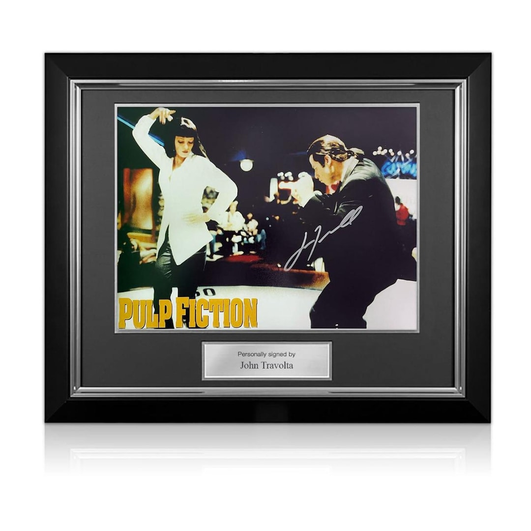 John Travolta Signed Pulp Fiction Film Photo: the Twist. Deluxe Frame ...