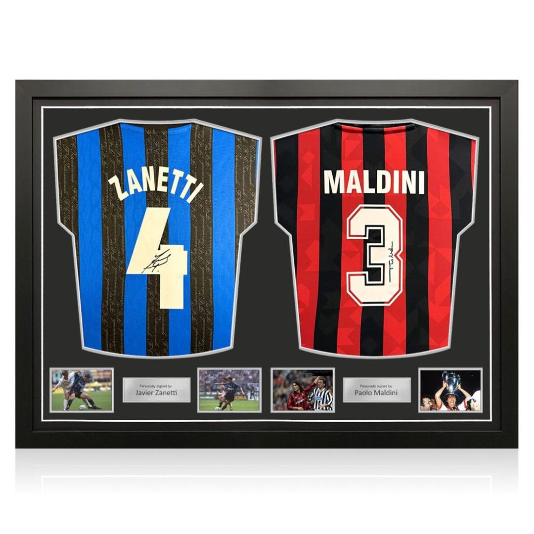 Javier Zanetti & Paolo Maldini Signed Milan Football Shirts - Etsy
