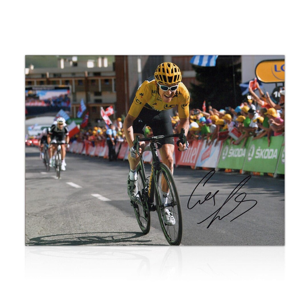 Geraint Thomas Signed Tour De France Photo: Winning on Alpe D'huez - Etsy