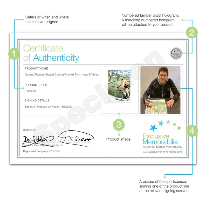 Geraint Thomas Signed Cycling Fine Art Print: Alpe D'huez. Framed - Etsy