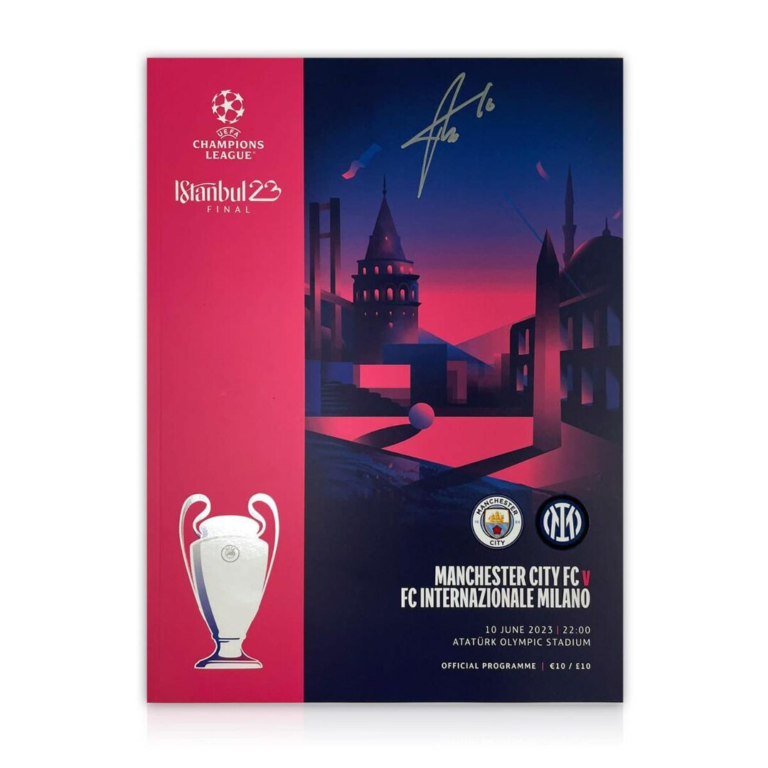 Rodri Signed Champions League 2022-23 Final Programme - Etsy