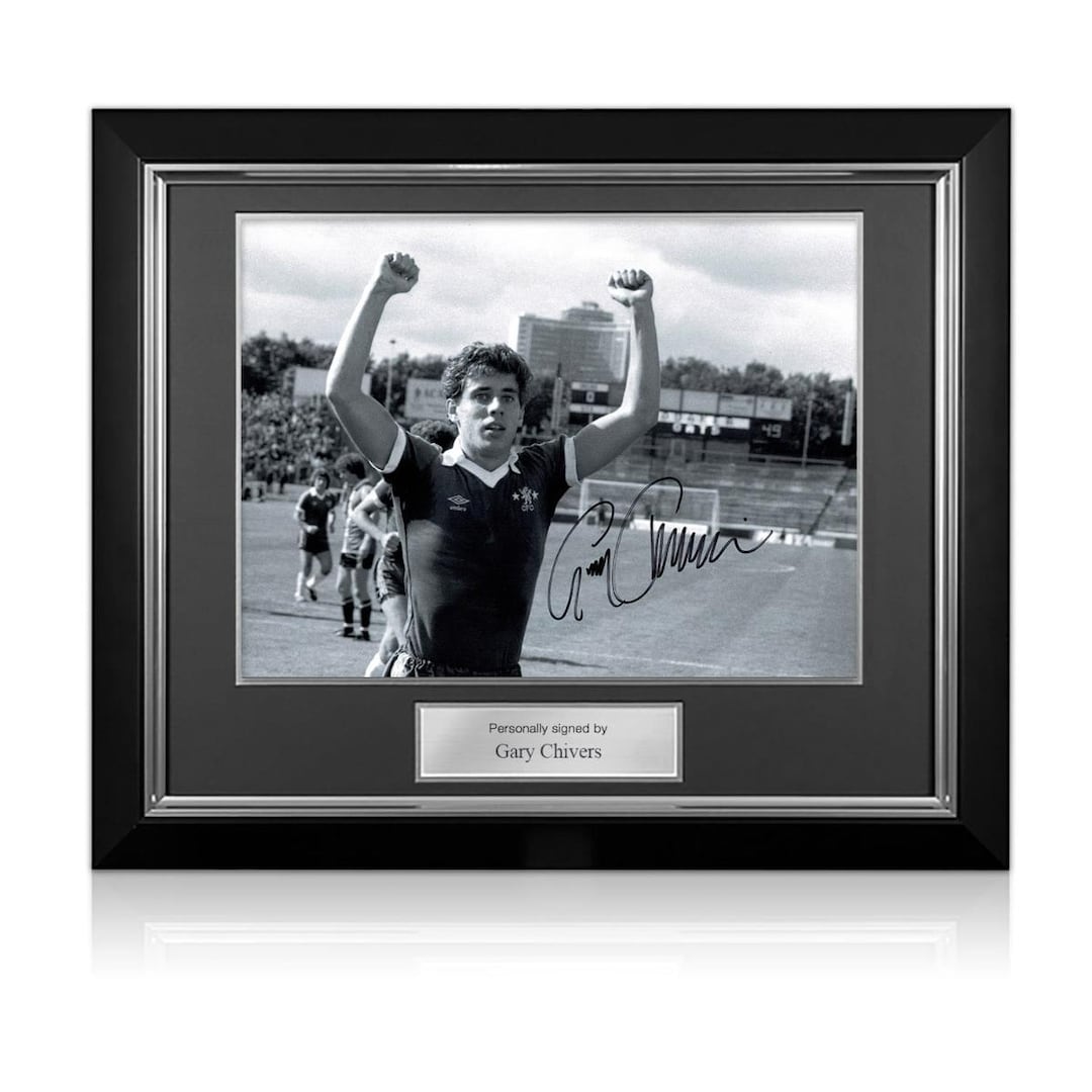 Gary Chivers Signed Chelsea Photo: Celebration. Deluxe Frame - Etsy