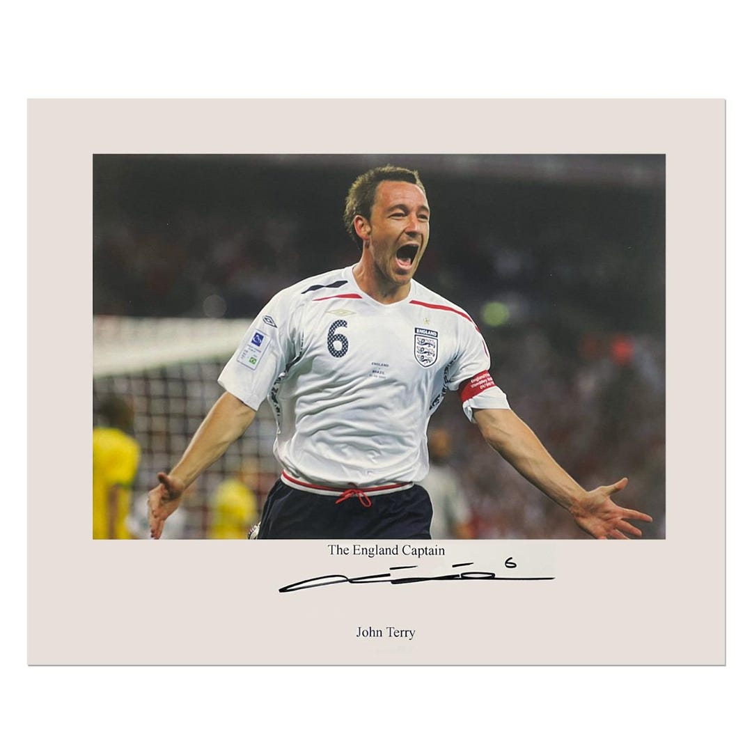 John Terry Signed England Football Photo: Captain 20 X 16 - Etsy