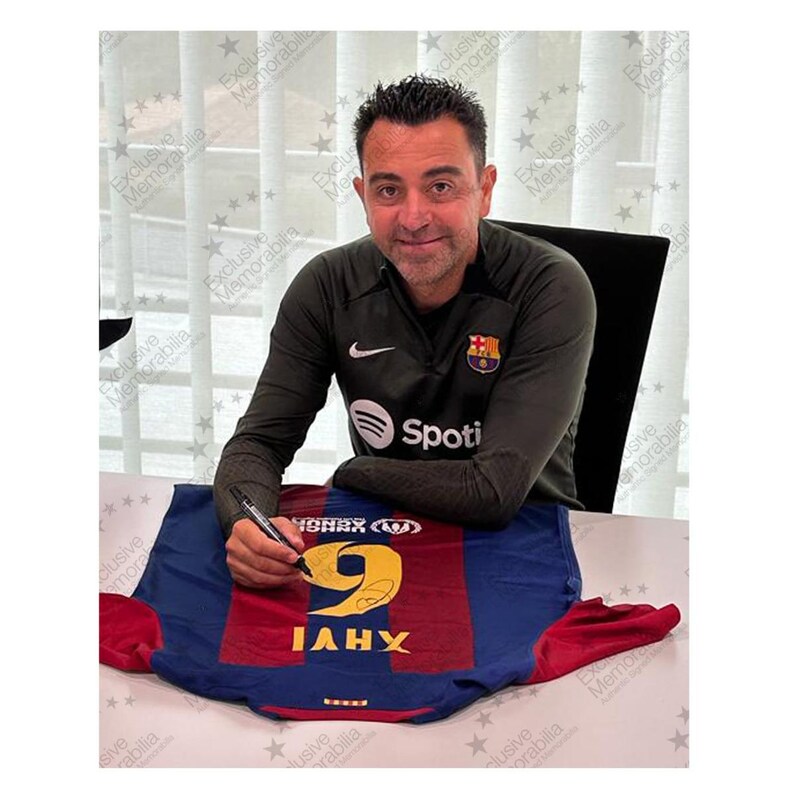 Xavi Hernandez Signed Barcelona Football Shirt - Etsy