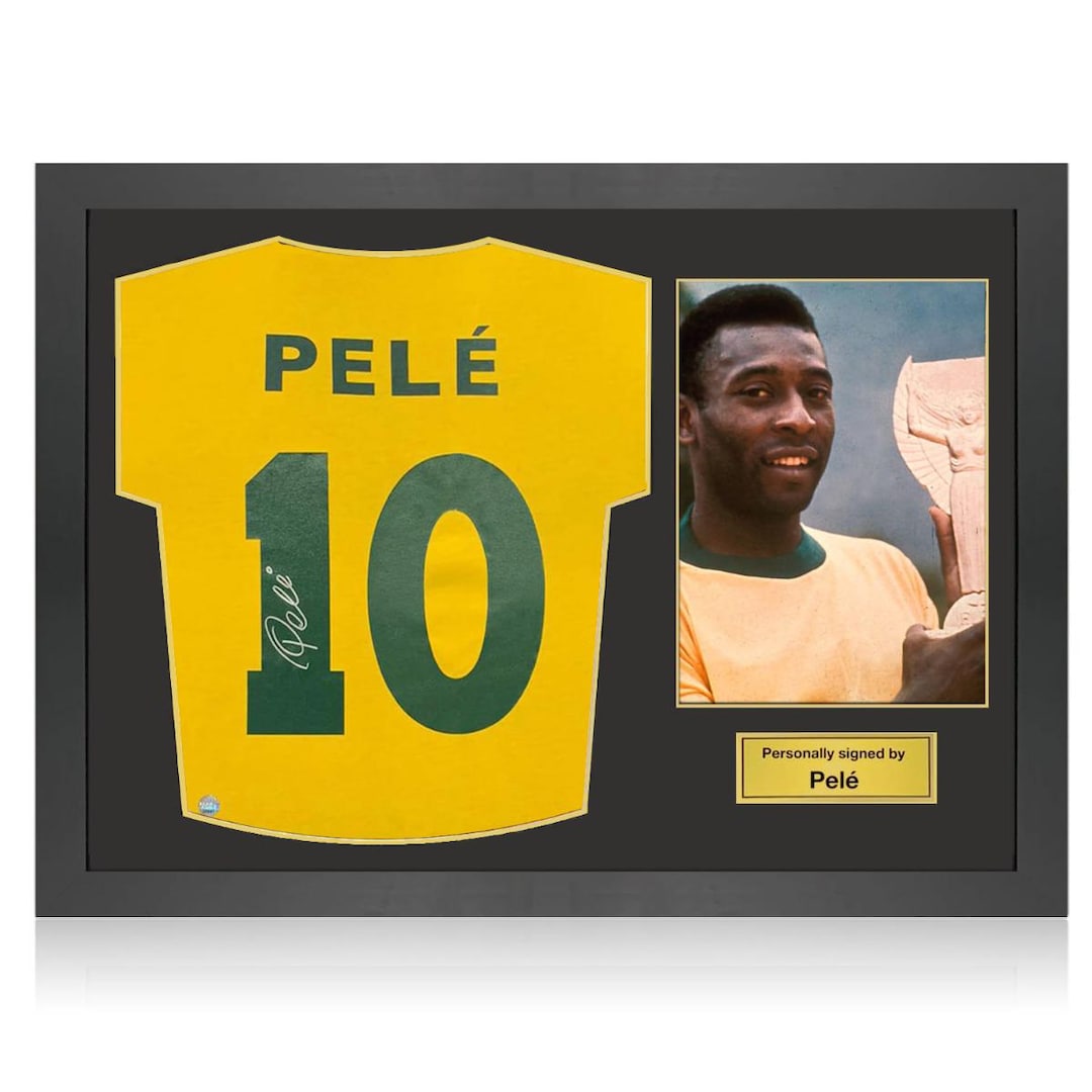 Pele Signed Brazil Shirt. Icon Frame - Etsy