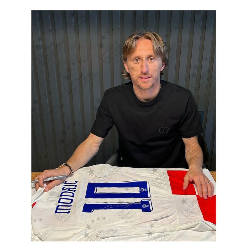Luka Modric Signed Croatia 2024 Authentic Match Home Football Shirt ...
