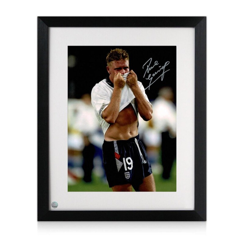 Paul Gascoigne Signed England Photo: Gazza's Tears. Framed - Etsy