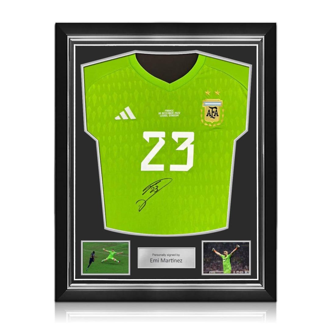 Emi Martinez Front Signed Argentina 2022-23 Home Goalkeeper Shirt ...